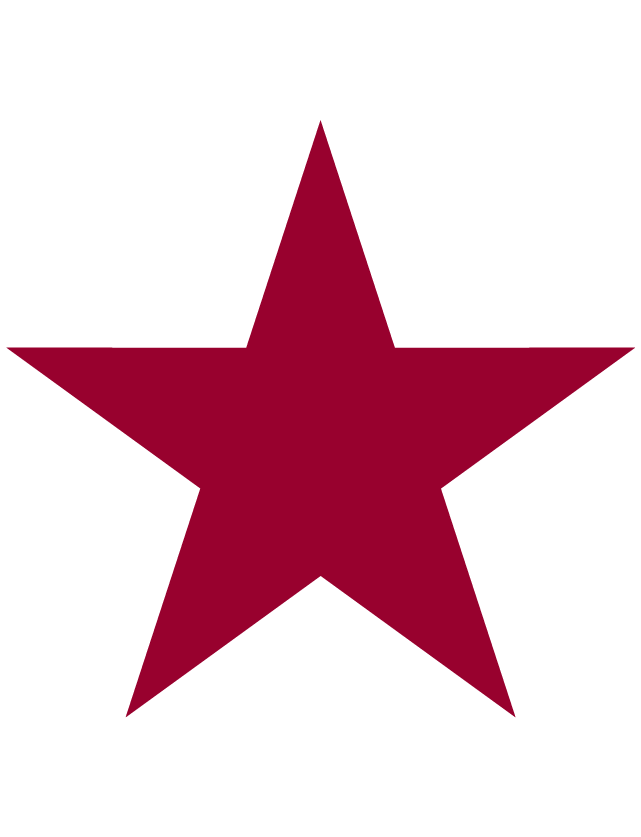Maroon Star Temporary Tattoo - Easy to apply & remove! Free Shipping ...