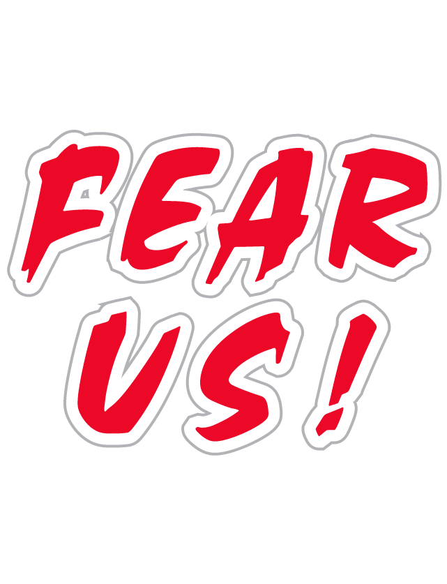 Red Fear Us Temporary Tattoo - SEasy to apply & remove! Free Shipping ...